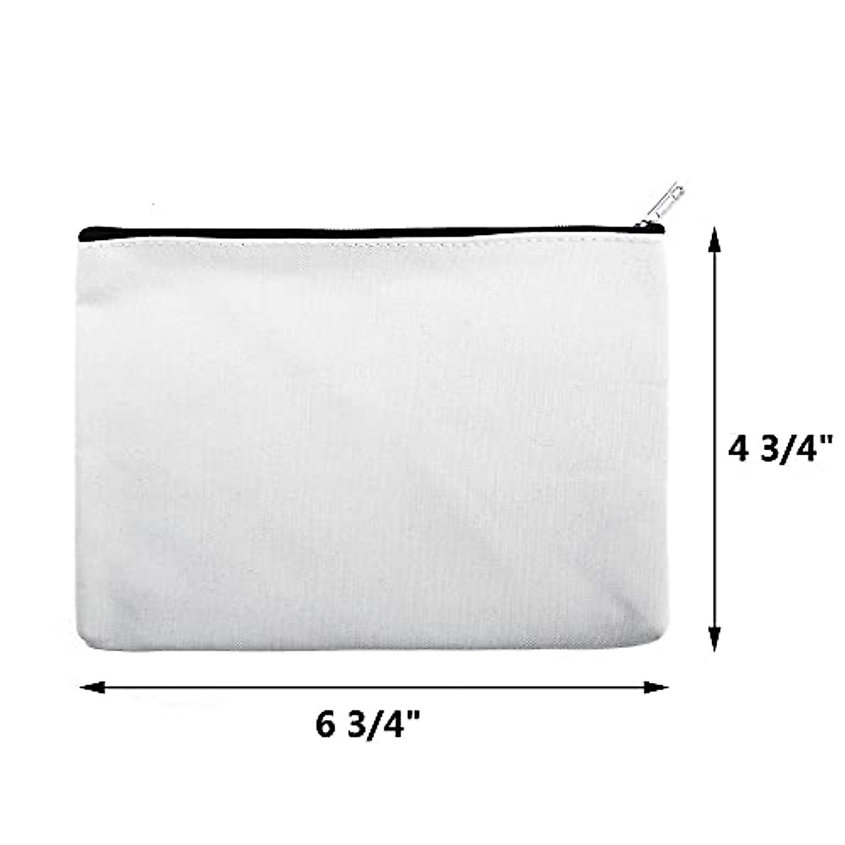 Muka 12 Pack Plain DIY Canvas Bag White Pouch for Painting 6-3/4 x 4-3/4 Inches Cosmetic Bag