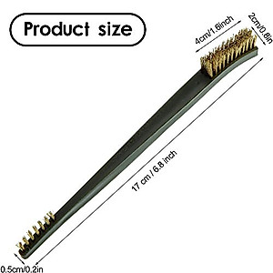 9 Pieces Mini Wire Brush Set Scratch Wire Bristles Brush Set Rust Paint Metal Cleaner Steel Nylon Brass Brush for Detailing Cleaning Welding Slag and Rust