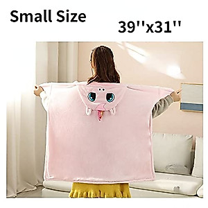 Wearable Blanket Soft Cape for Adult Women Men Warm Cozy Hoodie Cute 3D Animals Cartoon with Gloves Carpet Home (Large,Duck)