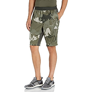 adidas mens Camo City Long Shorts Grey Feather Small