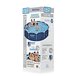 Bestway Steel Pro 12' x 30" Round Above Ground Pool Set | Includes 330gal Filter Pump