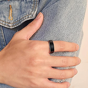 Personalized Engraved Name Rings Infinity Love You Matching Promise Rings for Couples Wedding Bands Sets for Him and Her High Polish Dome Engagement Ring Anniversary Birthday Gift for Him Her