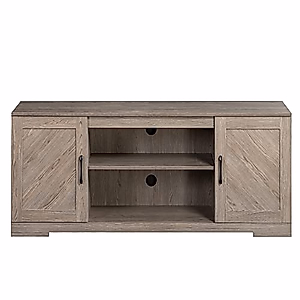 ZINUS Bennett TV Stand for TVs up to 65”, Farmhouse Style Entertainment Center, TV Stand with Storage, Living Room or Bedroom Furniture, Grey