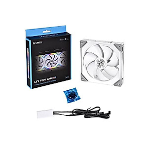 Lian Li UNI Fan SL140 RGB x1 140mm Revolutionized Daisy-Chain ARGB Fan - White
