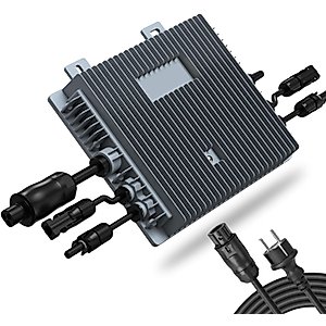 800W Micro Inverter, MPPT Grid Tie Solar Inverter with WiFi & App, DC to AC 240V 208V Micro Inverter, IP67 Waterproof Micro Inverters for 2 Solar Panels (US Plug)