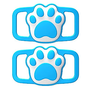 Lopnord for Airtag Dog Collar Holder, 2 Packs Dog Airtag Collar Holder Compatible with Apple Air Tag GPS, Waterproof Silicone Case Airtag Protective Cover for Pet Dog Cat Collar Backpack
