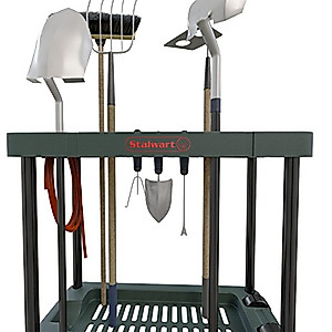 Gardening Tools Organizer - Rolling Utility Cart with Wheels Holds 40 Yard Tools - Garage Organization and Storage Home Essentials by Stalwart