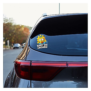 Y2K Baby on Board Sticker for Car 2 (PCS), Baby Safety Car Signs, Baby on Board Decals for Cars, Funny Maggie Baby on Board Sticer 5,5x4 inch