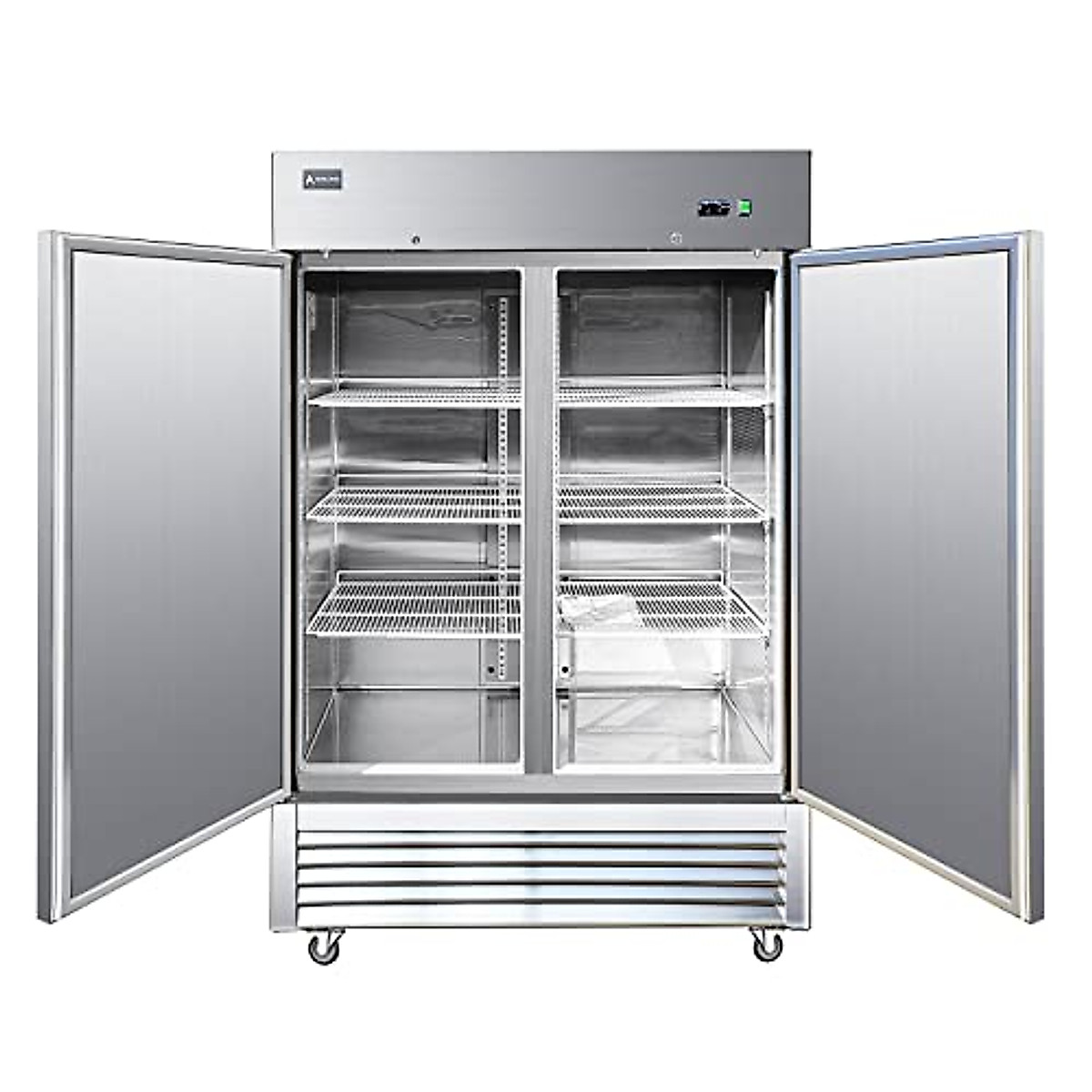 Aceland ETL Certified Commercial Freezer 2 door Stainless Steel Reach in Solid door Upright Fan Cooling Cooler for Restuarant,Bar,Shop,Residential 49 Cu.ft (Commercial Kitchen Equipment)