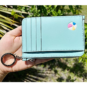 Kate Spade Pool Float Novelty Medium L-Zip Key Ring Cardholder Wallet Poolside