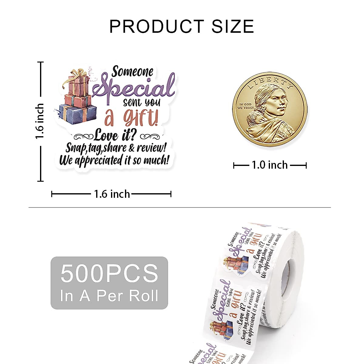 Someone Special Sent You A Gift Stickers,Thank You Stickers,Small Shop Stickers,Mail Envelopes Stickers Handmade Stickers for Small Business,Handmade Goods,Online Retailers,500 PCS