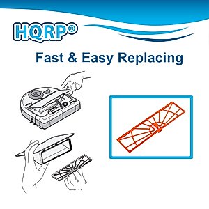 HQRP Filter (10 pack) compatible with Neato BotVac D Series D3 D5 Connected Robot Vacuums, Standart Filter Replacement
