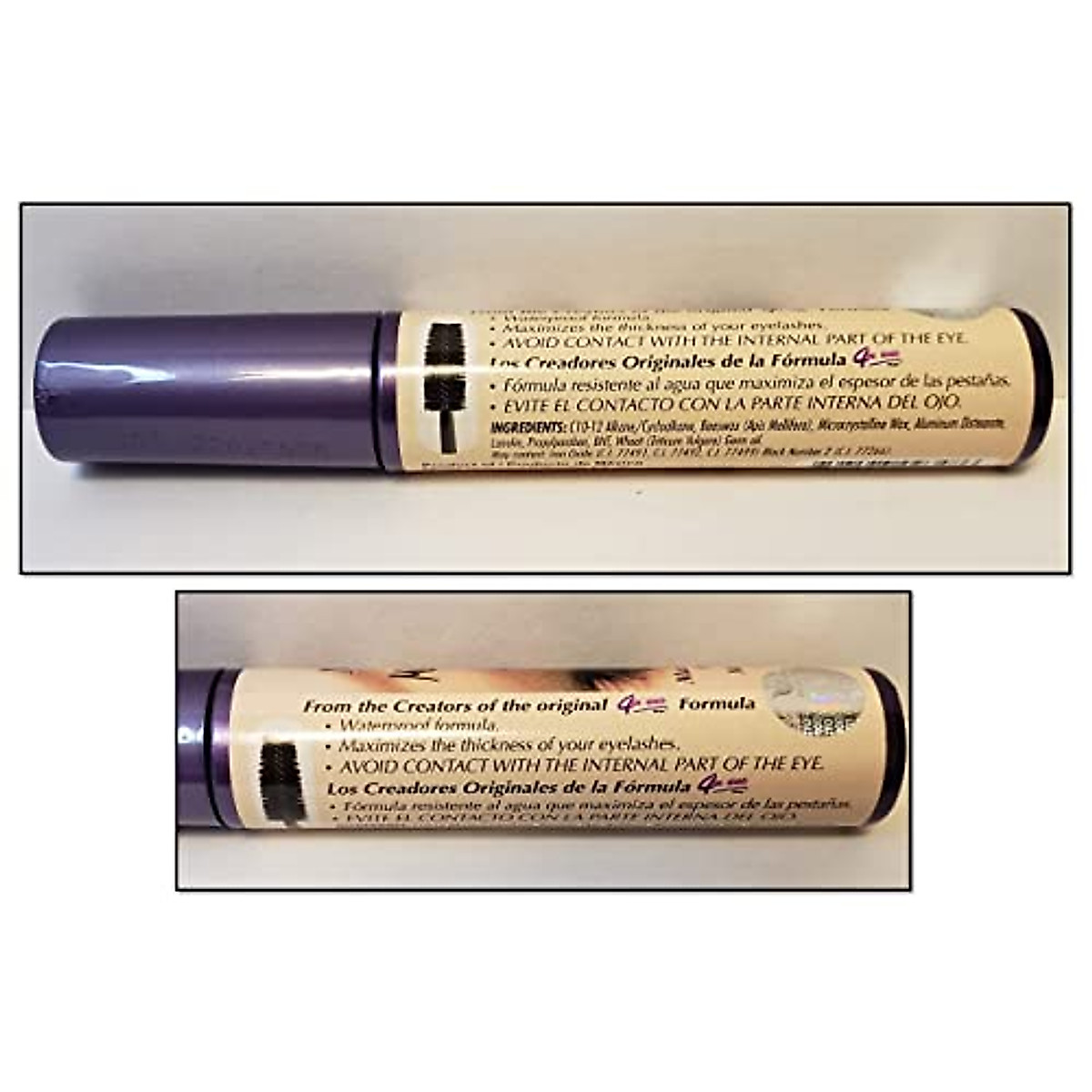 PROFESSIONAL Volumizing Mascara, Intense Length, Buildable, Defining, Curling, Waterproof, Lasts 18+ Hrs., Black, Prosa 4 en 1 Maxi-Volume + Tweezers