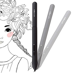 XPPen PN01 Battery-Free Stylus 8192 levels of Pen Pressure Sensitivity Compatible with XPPen Star03 Star06 StarG430S StarG640 M708 Graphic Drawing Tablet (Black)