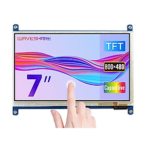 Waveshare 7inch HDMI LCD B for Various Systems Raspberry Pi/Raspberry Pi 3 Model B+ 800x480 Rev3.1 Capacitive Touch Screen LCD Display HDMI Interface.