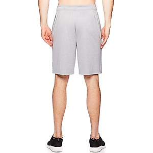 Reebok Men's Drawstring Shorts - Athletic Running & Workout Short - Cruz Sleet Heather, Medium