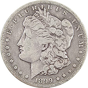 1899 O Micro O Morgan Dollar F Fine Details 90% Silver SKU:I2658