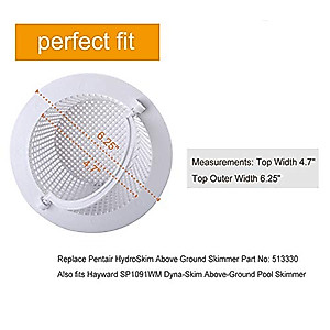 Wadoy Above Ground Pool Skimmer Basket, 𝟐 𝐏𝐚𝐜𝐤𝐬 Pool Filter Baskets Replacement Compatible with Hayward SP1091WM, Compatible with Pentair HydroSkim 513330