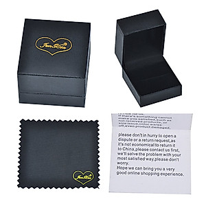 JunXin Round Cut Black Gold Three-stone Diamond Anniversary Ring Black Onyx Size6/7/8/9/10(7)