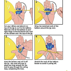 Balloon Pump Hand Held, 2Pack Inflator Air Pump for Balloons - Two-Way Dual Action- Ballon Inflator Pumping - Manual Baloon Inflators Machine with Balloons Tie Tool