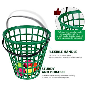 Wakauto Storage Basket with Lid Golfball Hoop Ball Holder Contain Bucket with Lid Range Baskets Golfball Container Carrying Practice Container Ball Basket Tray Egg Portable Steel Wire Man