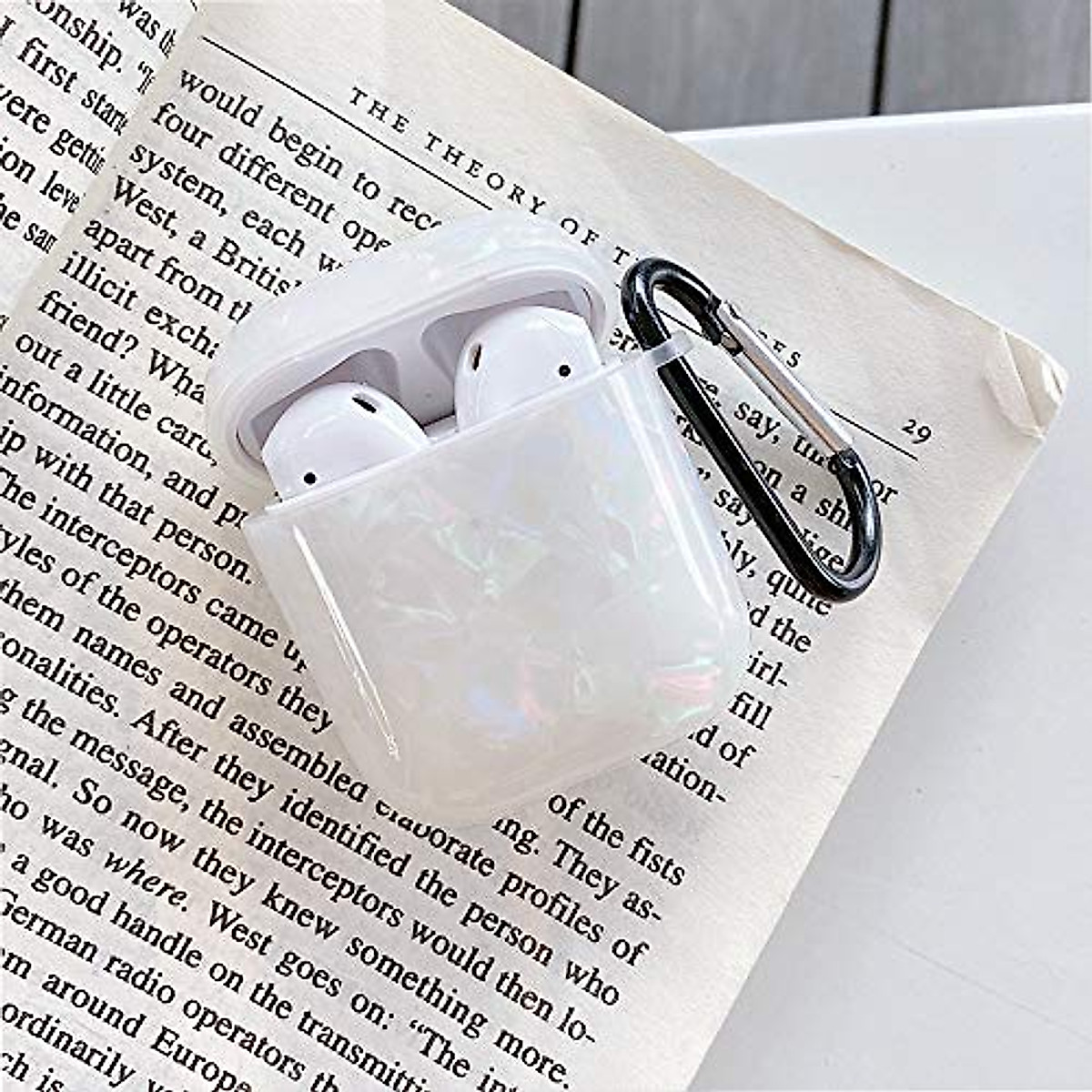 J.west 2019 Newest AirPods Case, Macaron Color Cute Sparkle Glitter Pretty Design Bling AirPods Soft TPU Protective Case Accessories Kit Compatiable with Apple AirPods 1st/2nd Charging Case Colorful