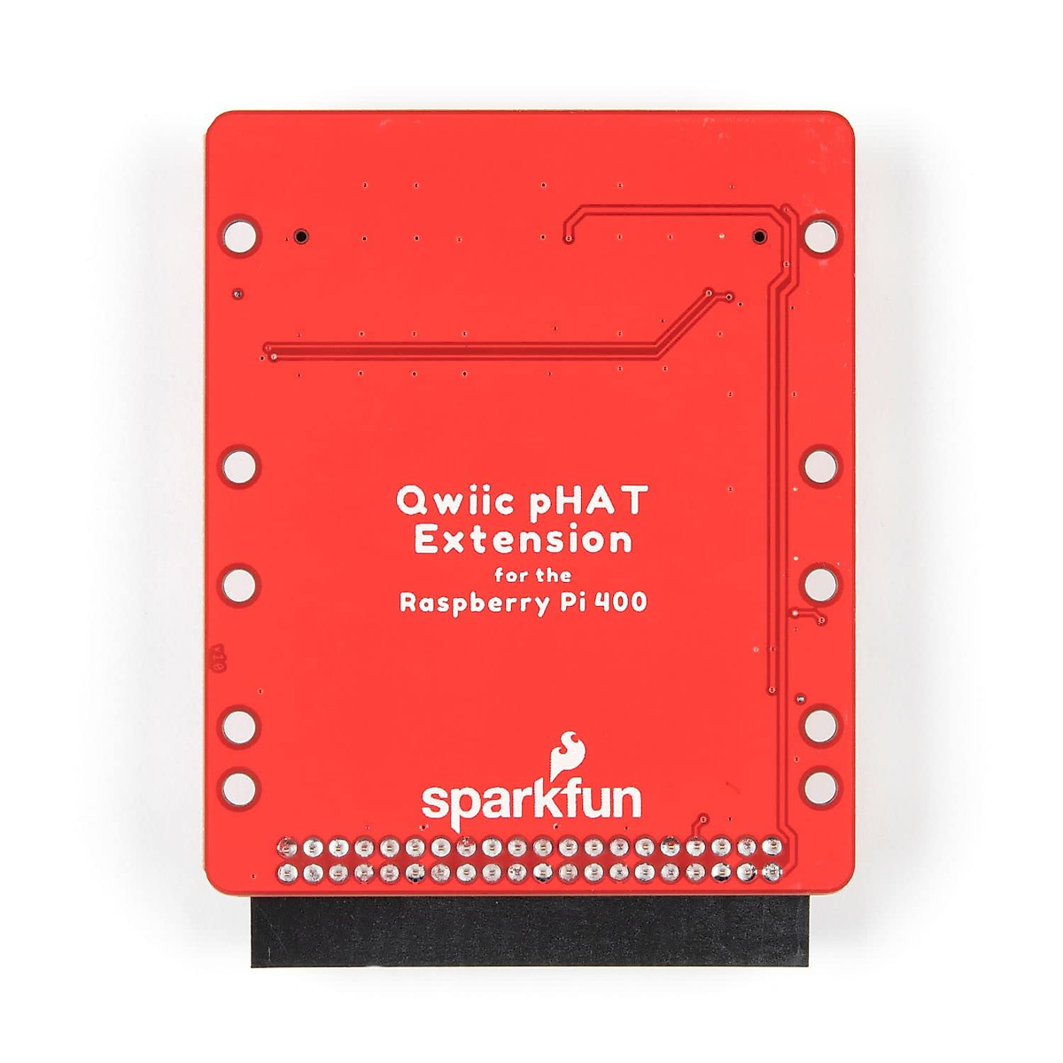 SparkFun Qwiic pHAT Extension Compatible with Raspberry Pi 400 (not Included) - extends 40 pin headers to a Vertical Position - 10 mounting Holes - 2X Qwiic Connections