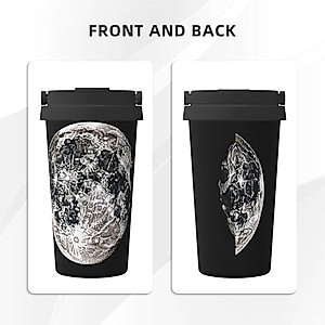 WANGXUEE Night Sky Full Moon Print 500ml Stainless Steel Travel Tumbler Double Wall Vacuum Insulated Coffee Mug
