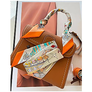 COtheSumay 100% Mulberry Silk Scarf for Handbags,Bags, and Purses,2"x35" Hair Ribbon Skinny Neck Scarves for Women