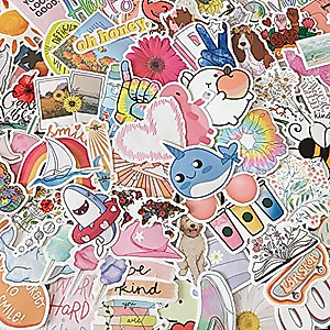 AOWDIAO Cute Sticker Packs, 300 Pcs Aesthetic Vinyl Stickers for Water Bottles, Laptop, Waterproof Stickers for Teens Adults Kids