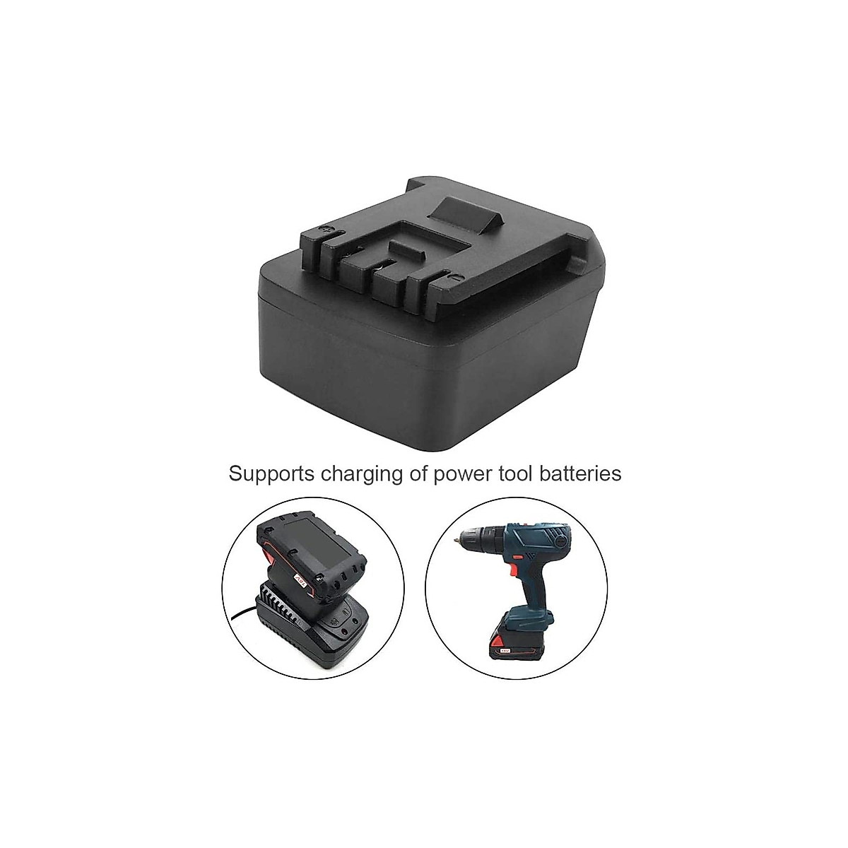 Power Tool Adapter,ABS+PC Power Tool Adapter for Milwaukee 18V Li-Ion Battery Convert to for Bosch with Charging,Supports Charging of Power Tool Batteries