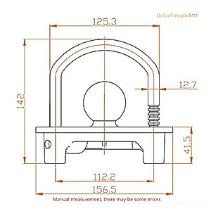 DEF Coupler Lock Hitch Trailer Lock with 2 Keys Heavy-Duty Steel Fits 1-7/8" 2" and 2-5/16" Replaces#72783 Yellow and Chrome