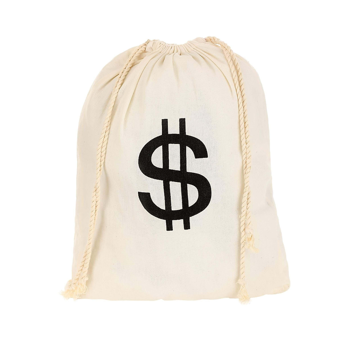 Fun Costumes Bank Robber Money Bag Accessory Prop | Accessories Standard Beige