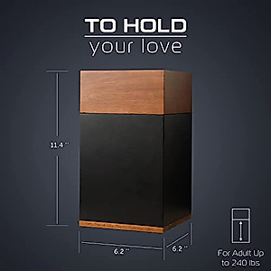 Wooden urns for Ashes Adult Male & Female, Small Decorative urns, Funeral Burial Urn for Adult, Wooden Ash Box, Cremation Urn for Adult Ashes (Medium Size)