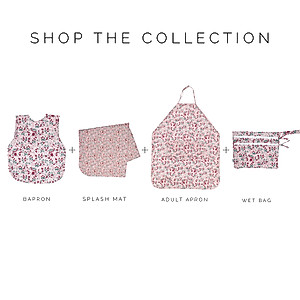 BapronBaby Blushing Blooms Wet Dry Bag - Waterproof Two Zipper Pockets - Reusable for Mealtime, Diapers, Stroller, Snacks, Swimsuits - Machine Washable - 11" x 9"