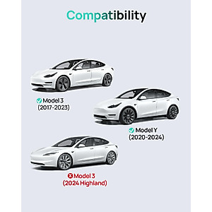 HALOBLK Center Console Organizer Tray, Two-Tier Removable Design Compatible with Tesla Model 3 (2021-2023) Model Y (2021-2024) [Not Compatible with 2024-2025 Model 3 Refresh & 2025 New Model Y]
