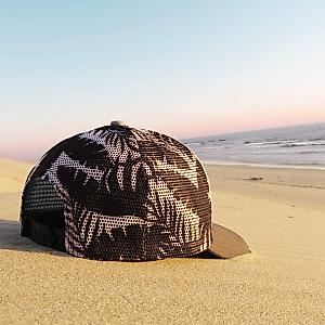 Grace Folly Beach Trucker Hats for Women- Snapback Baseball Cap for Summer (Heart with Floral Print)