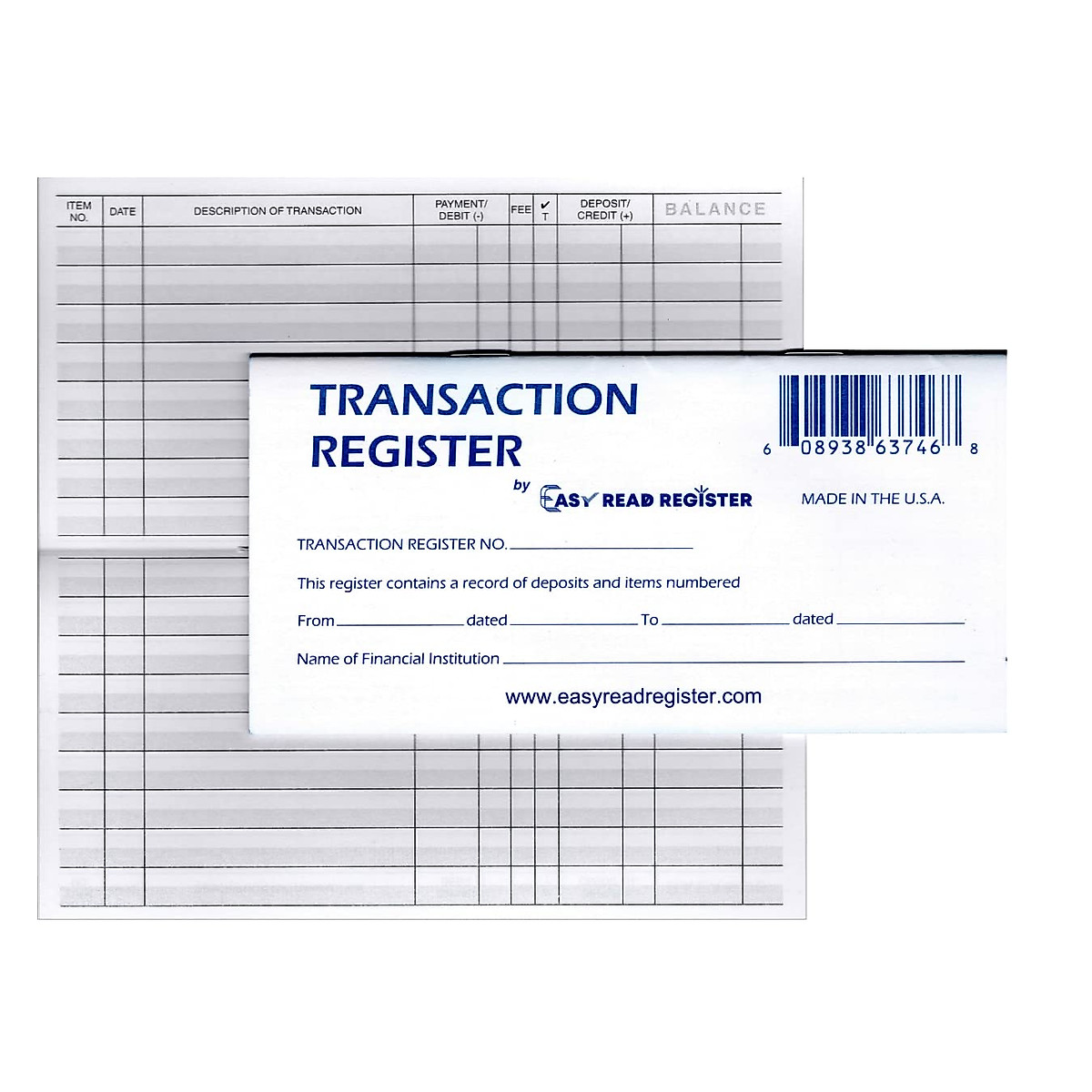 18 Pack Checkbook Registers for Personal Checkbook, Transaction Ledgers, 2022-2023-2024 Calendars