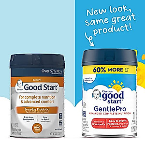 Gerber Good Start Baby Formula Powder, GentlePro Probiotics, Stage 1, 32 Ounce (Pack of 4)