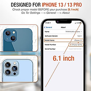 Trianium Tempered Glass Screen Protector designed for Apple iPhone 13 (2021) /iPhone 13 Pro (2021), 3 Pack [Alignment Case Tool Included]