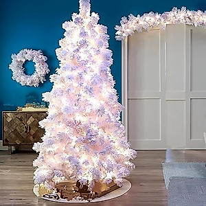 JinBest 150 LED Warm White Christmas Lights, White Wire String Lights 50ft, UL Certified and Commercial LED Fairy Lights, for Indoor Outdoor Party, Garden, Patio.