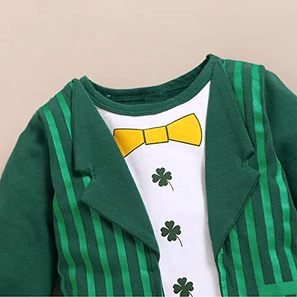 Singcoco Mutiggee Baby Boys St.Patrick's Day shamrock Romper (Green,6-12 Months)