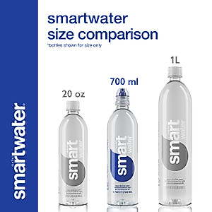 smartwater Smart Water Sports Cap, 700ml, 24 Pack, 23.7 Fl Ounce (Pack of 24)