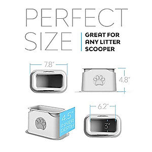 iPrimio Universal Cat Litter Scooper Holder - Durable with Heavy Scoopers Holding Stability - Kitty Litter Box Accessory - Works with All Plastic and Metal Cat Litter Scoops - Four Color Options