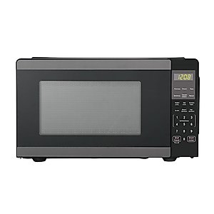0.9 Cu ft Countertop Microwave Oven, 900 Watts, New (Color : Black Stainless Steel)