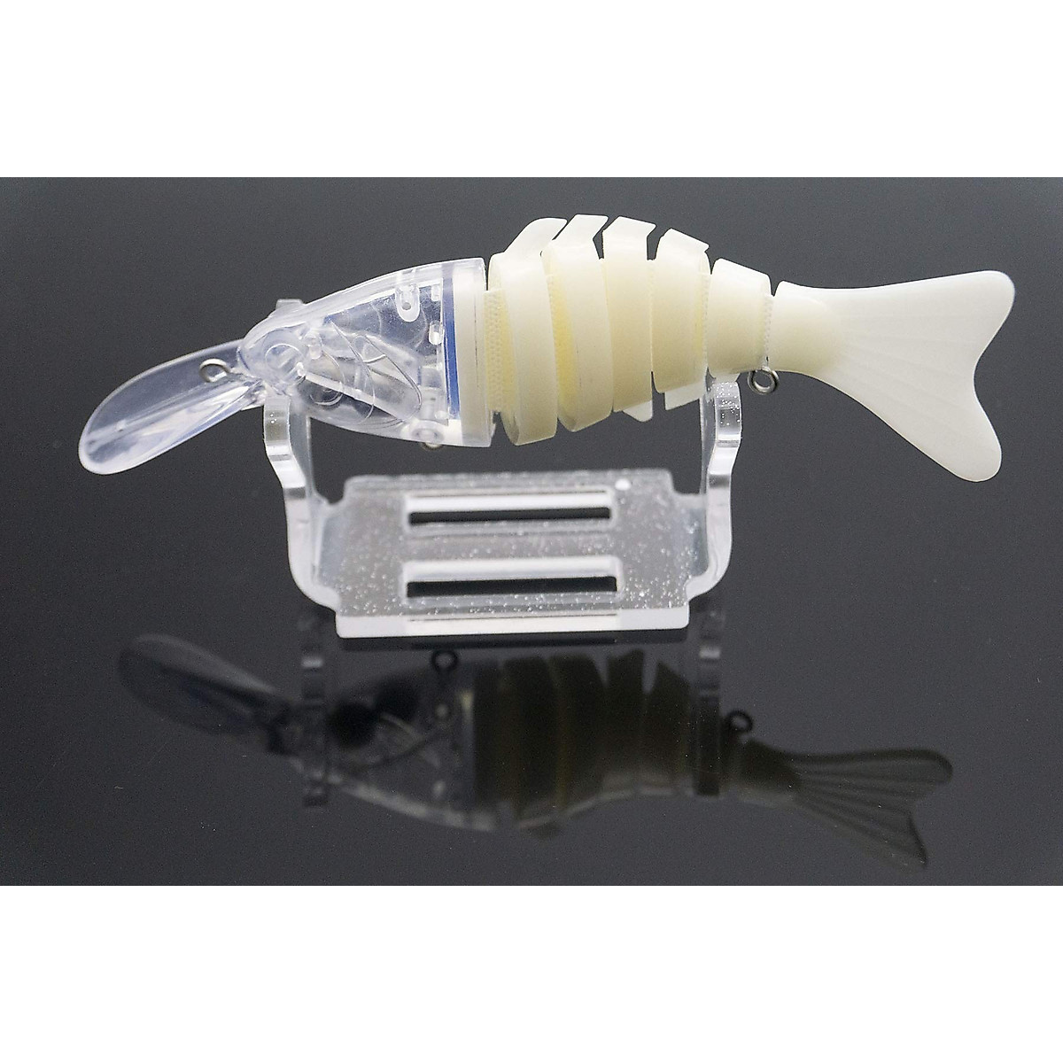 5PCS Whopper Popper Bass Lure 7 Multi Jointed Fishing Lure 15g 12cm with 6mm Free Eye Topwater Floating Rotating Tail Artificial Hard Bait 6mm