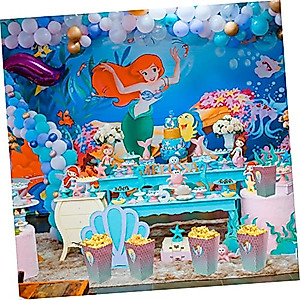 24pcs Popcorn Boxes Popcorn Box Boom Chicka Popcorn Candy Popcorn Snack Container Classic Popcorn Cups Paper Food Trays Party Favor Box Mermaid Series Popcorn Box Snack Box