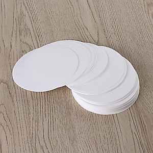 Hemobllo Filter Paper 100 Pcs Filters Cooking Strainer for Medium Rate Qualitative Grade Lab Paper Funnel Disc Equipment Glass White Paper Funnel P5 Qualitative Qualitative