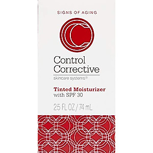 CONTROL CORRECTIVE Tinted Moisturizer With Spf 30, 2.5 Oz - Non-Greasy Hydration, Subtle, Healthy-Looking, Even Out Skin Tone, Moisturizes & Protects, Zinc, Titanium, Natural Sunscreen, Sheer Coverage