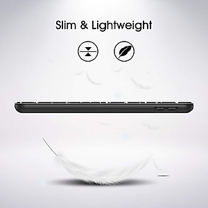 Fintie Case with Pencil Holder for iPad Mini 5 2019 - [SlimShell] Lightweight Soft TPU Back Protective Smart Stand Cover with Auto Wake/Sleep for iPad Mini 5th Generation 7.9", Composition Book Black